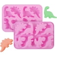 2 Pack Dinosaur Silicone Mold, Dinosaur Chocolate Molds, 8-Cavity Jello ...