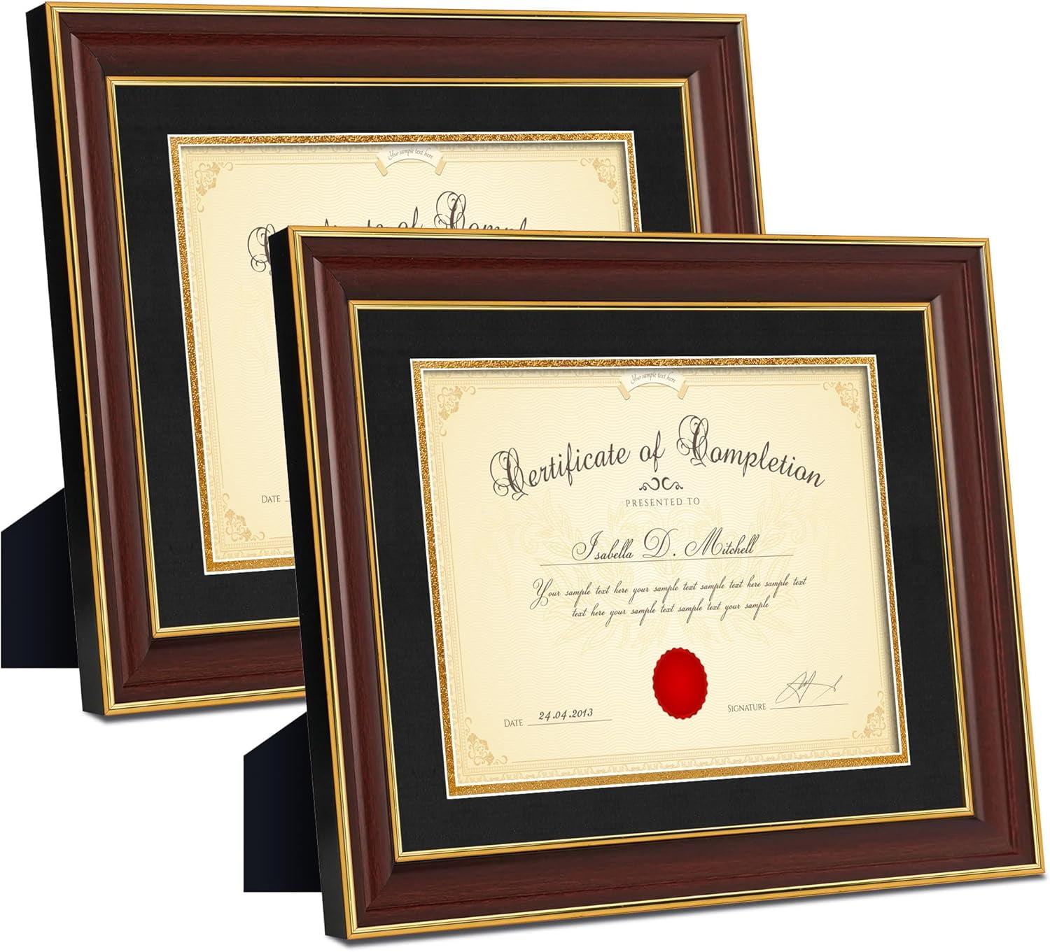 2-Pack Diploma Frame for 8.5x11 with Mat or Display 11x14 Certificate ...