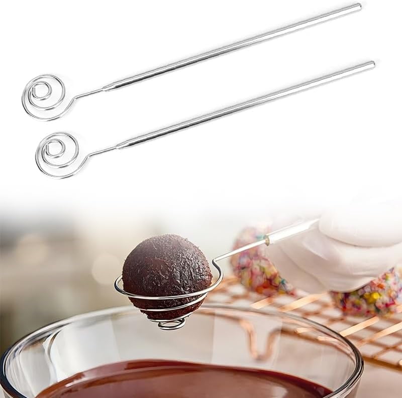 2 Pack Dipping Tool | Stainless Steel Spiral Forks for Chocolate ...