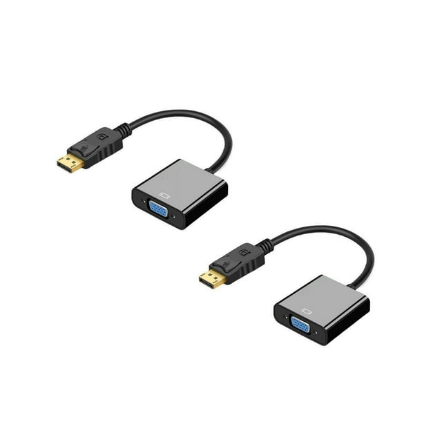2 Pack Display Port to VGA Adapter 1080P Converter, DisplayPort DP to ...