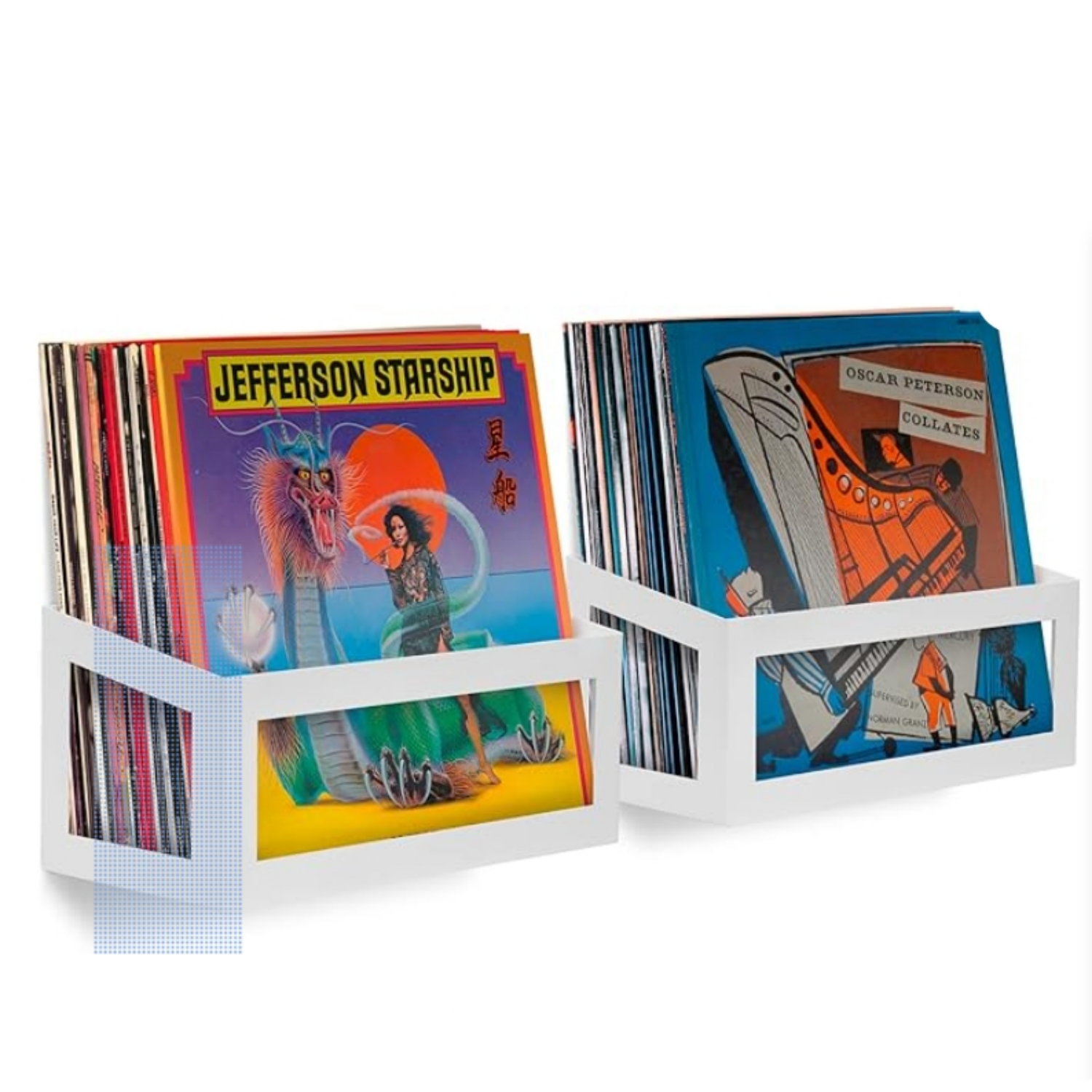 2 Pack Display Shelf - Solid Steel Vinyl Wall Mount Display, Quick ...