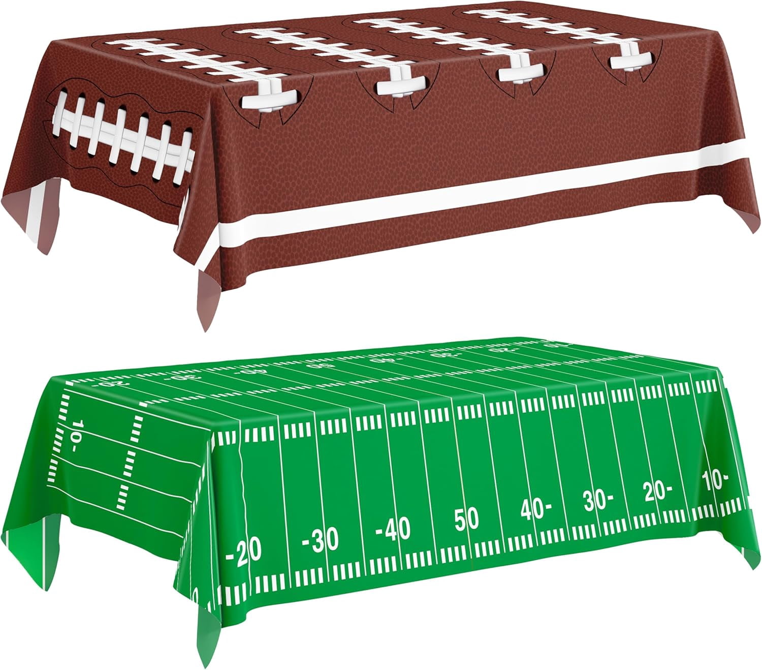 2-Pack Disposable Football Plastic Tablecloth Set - Waterproof & Oil ...
