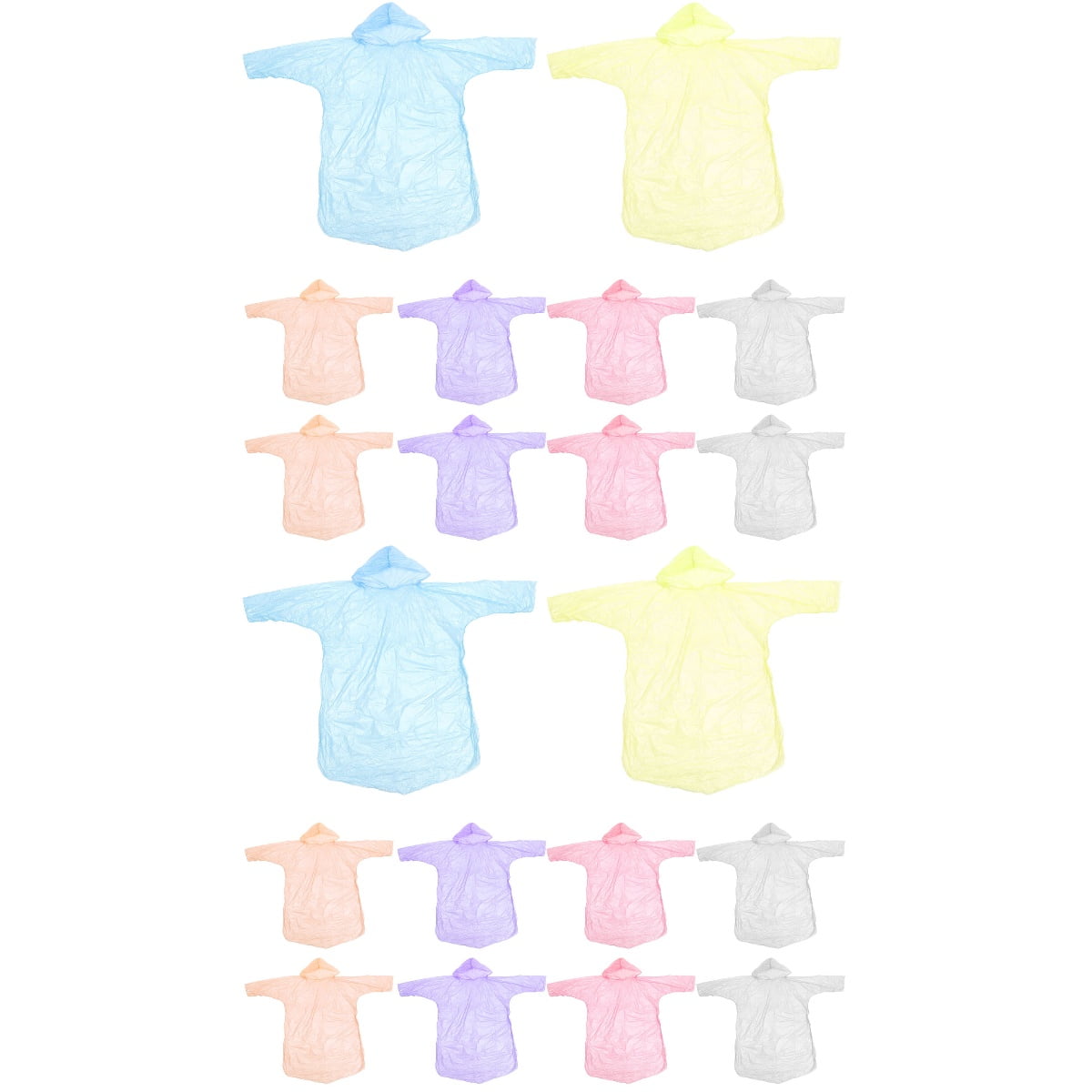 2 Pack Disposable Poncho Rain Ponchos for Adults Kids Coat Child ...
