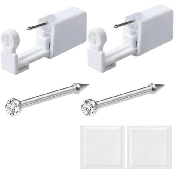 TOCOLES 2 Pack Disposable Sterile Nose Piercing Kit, Painless Self ...