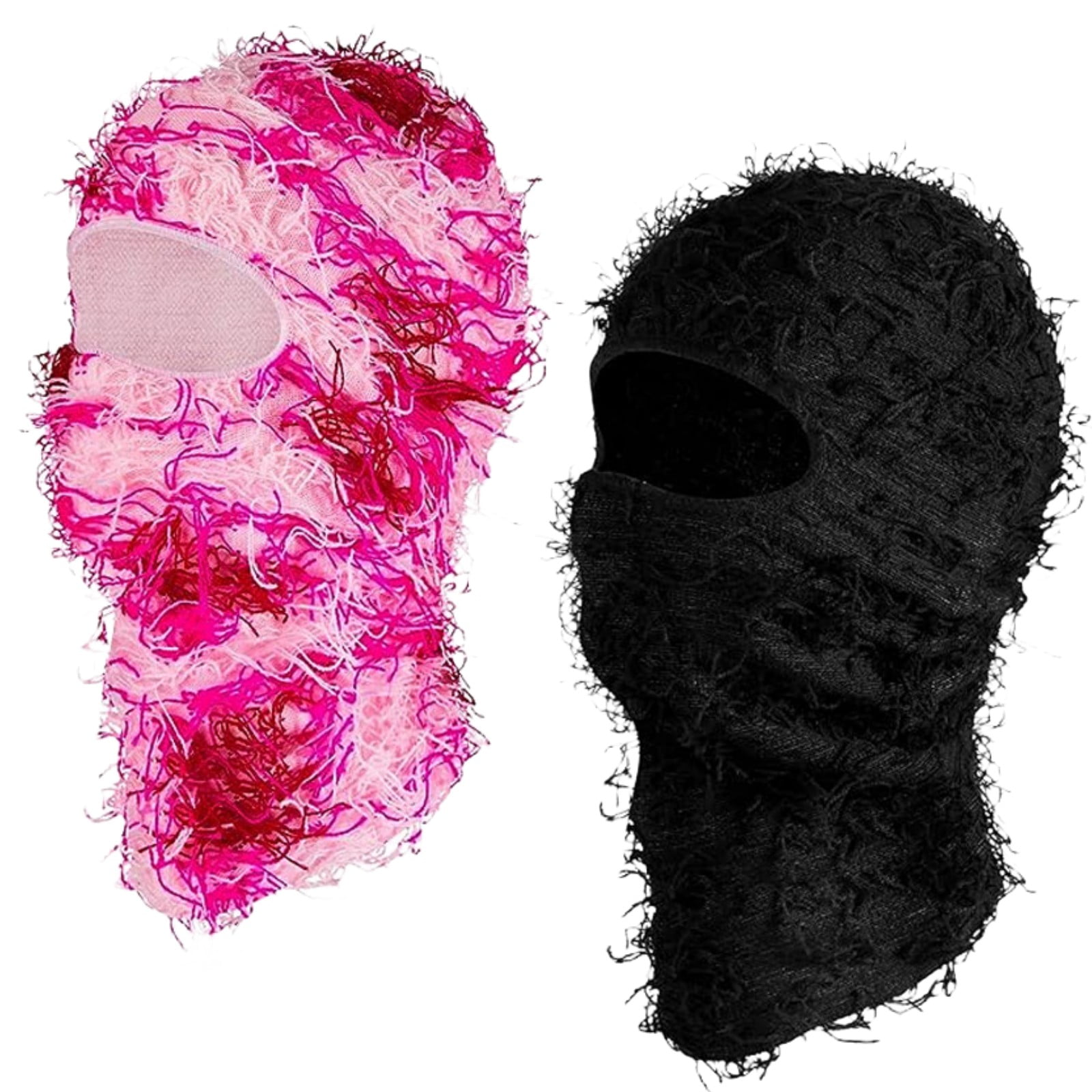 Coolzu Distressed Knitted Balaclava, 2 Pack Ski Mask, Windproof Full ...