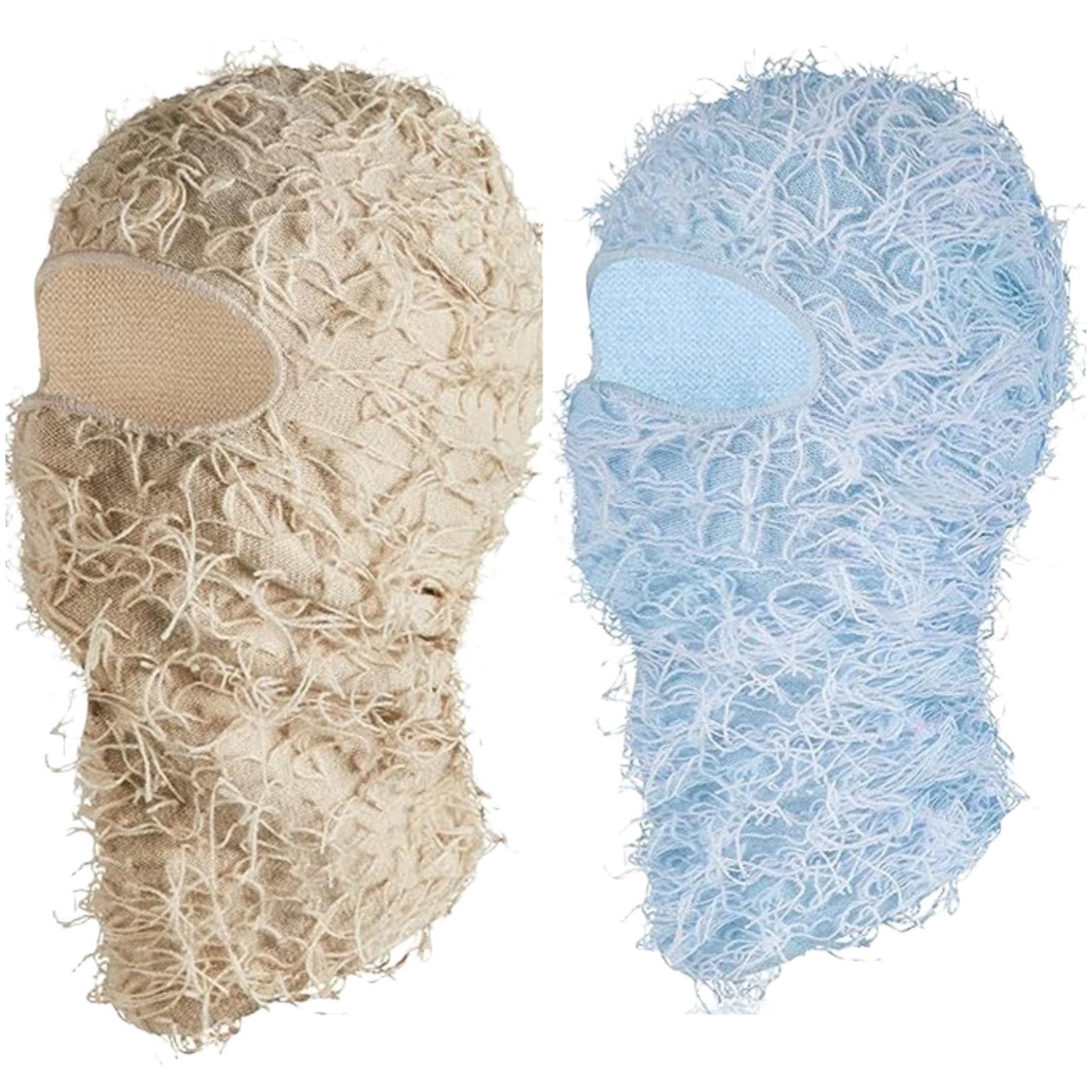 2 Pack Distressed Balaclava Ski Mask Full Face Knitted Balaclava ...