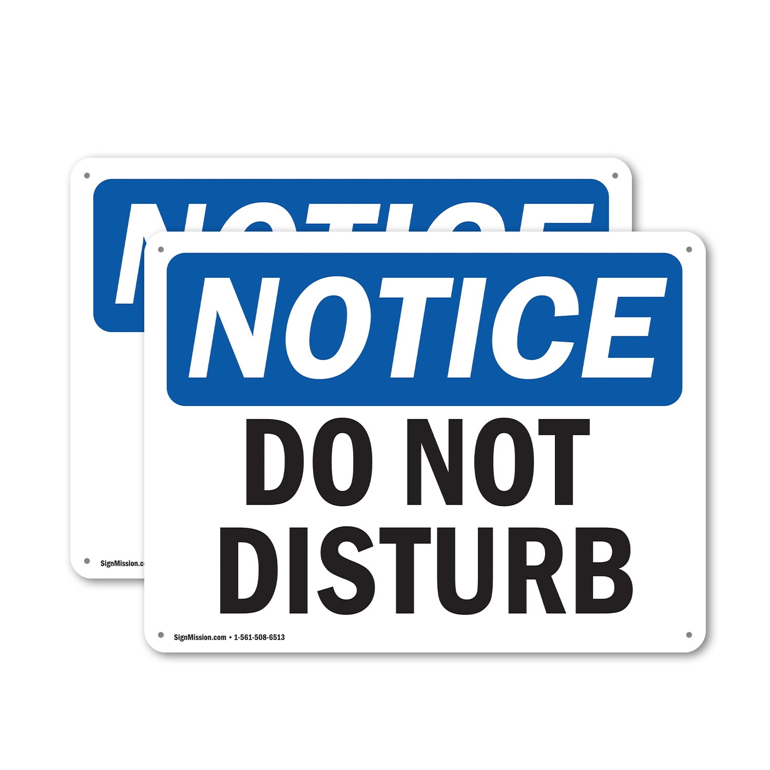 (2 Pack) Do Not Disturb OSHA Notice Sign 18 Inch X 12 Inch Plastic Sign ...