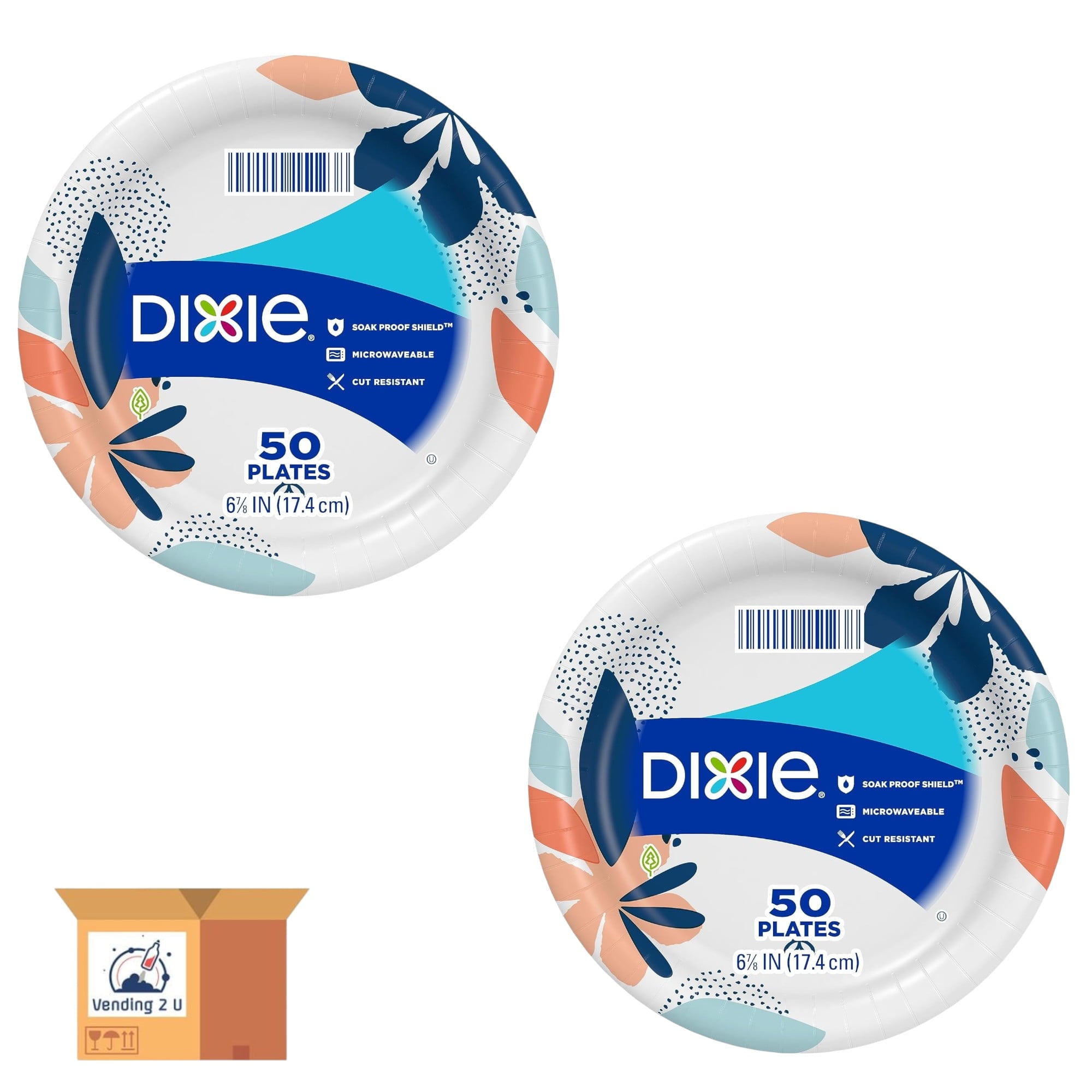 ( 2 Pack ) Dixie 7-Inch Paper Plates, 50 Count - Walmart.com