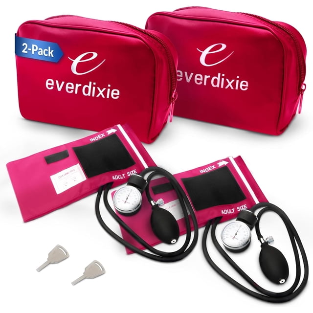 (2 Pack) Dixie EMS Deluxe Aneroid Sphygmomanometer Blood Pressure ...