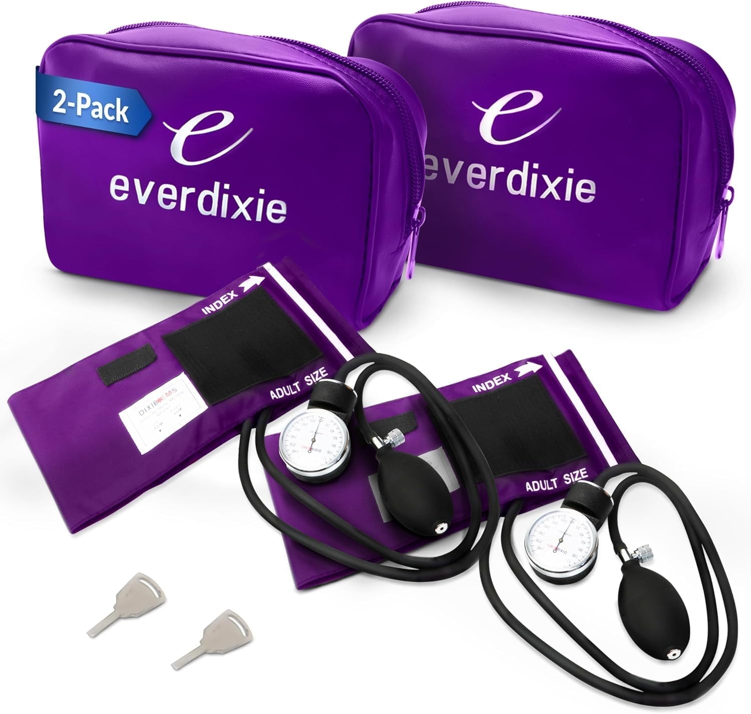 (2 Pack) Dixie EMS Deluxe Aneroid Sphygmomanometer Blood Pressure ...