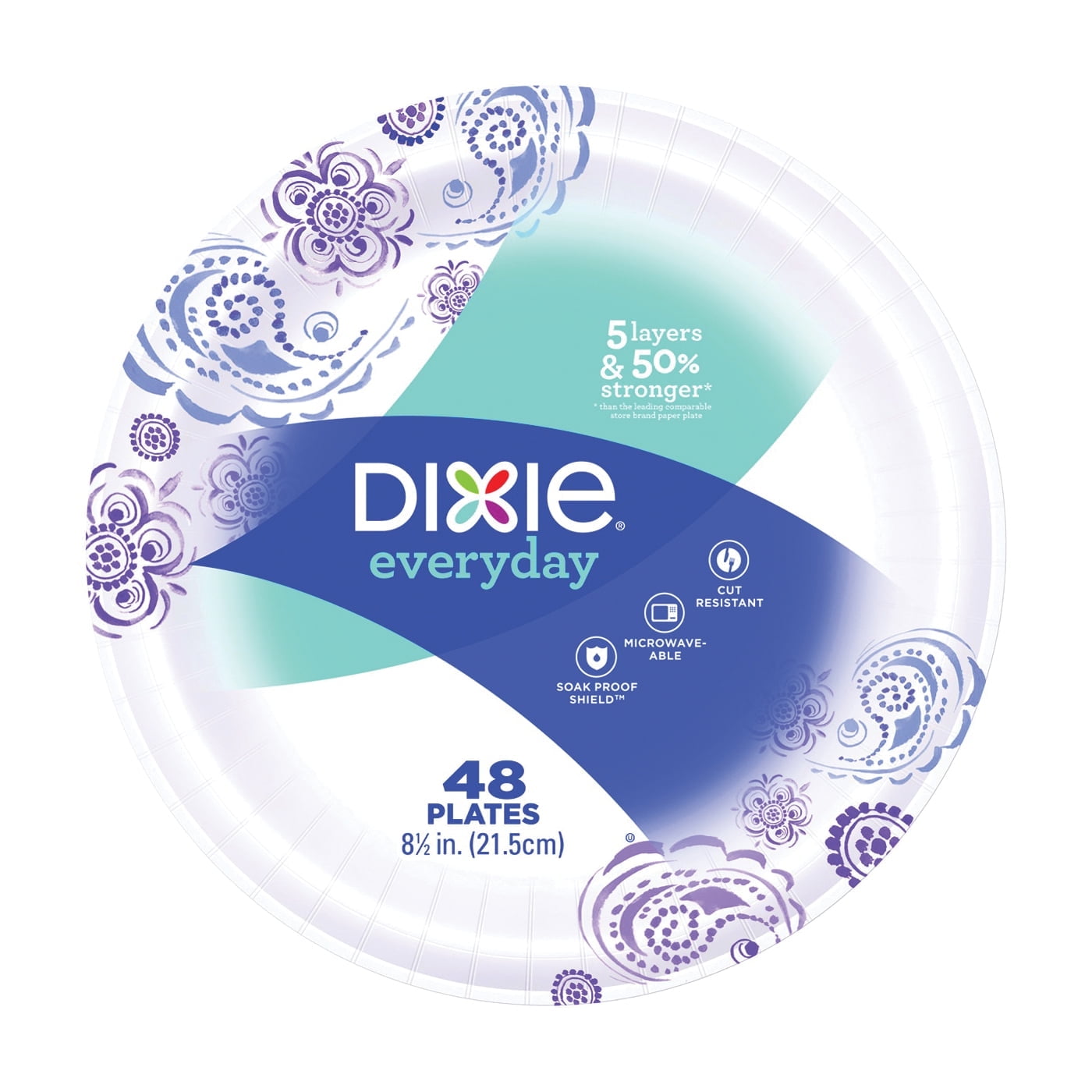 ( 2 Pack ) Dixie Everyday Paper Plates - 8 1/2 Inch, 48 Count - Walmart.com