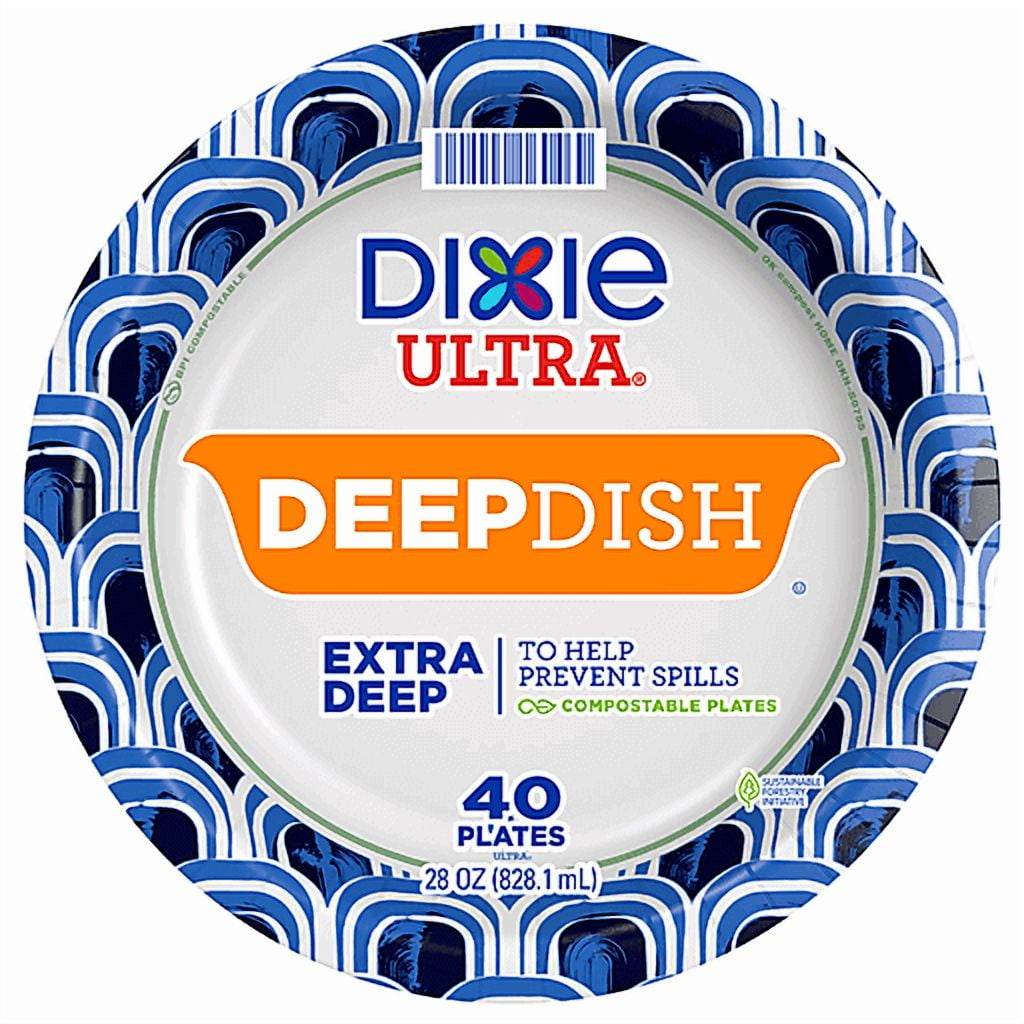 ( 2 Pack ) Dixie Ultra Plates, Deep Dish, Extra Deep, 28 Ounce, 40 ...