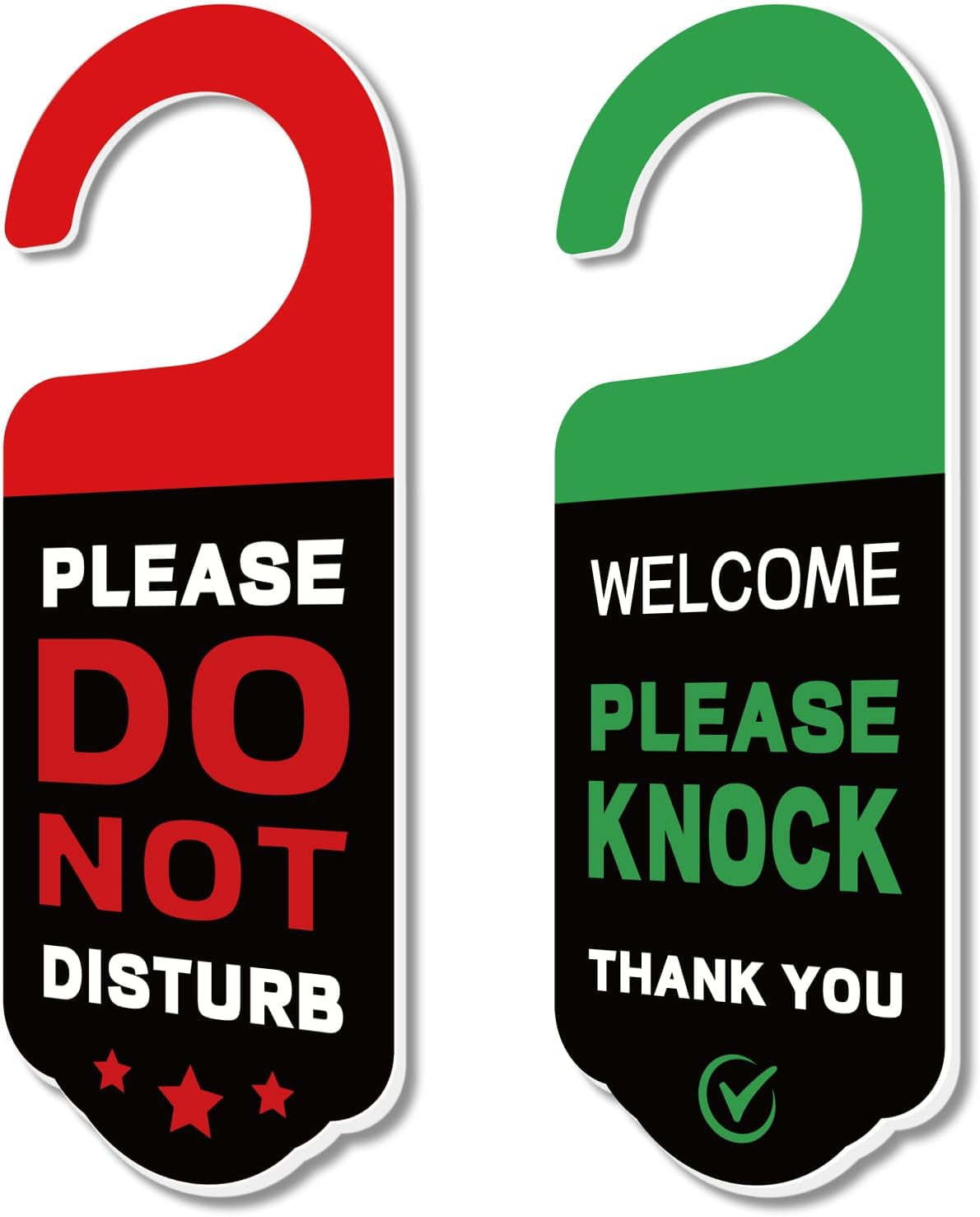 2 Pack Do Not Disturb Sign Hanger Sign Please Do Not Disturb and Please ...