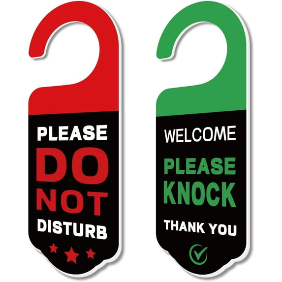 2 Pack Do Not Disturb Sign Hanger Sign Please Do Not Disturb and Please ...