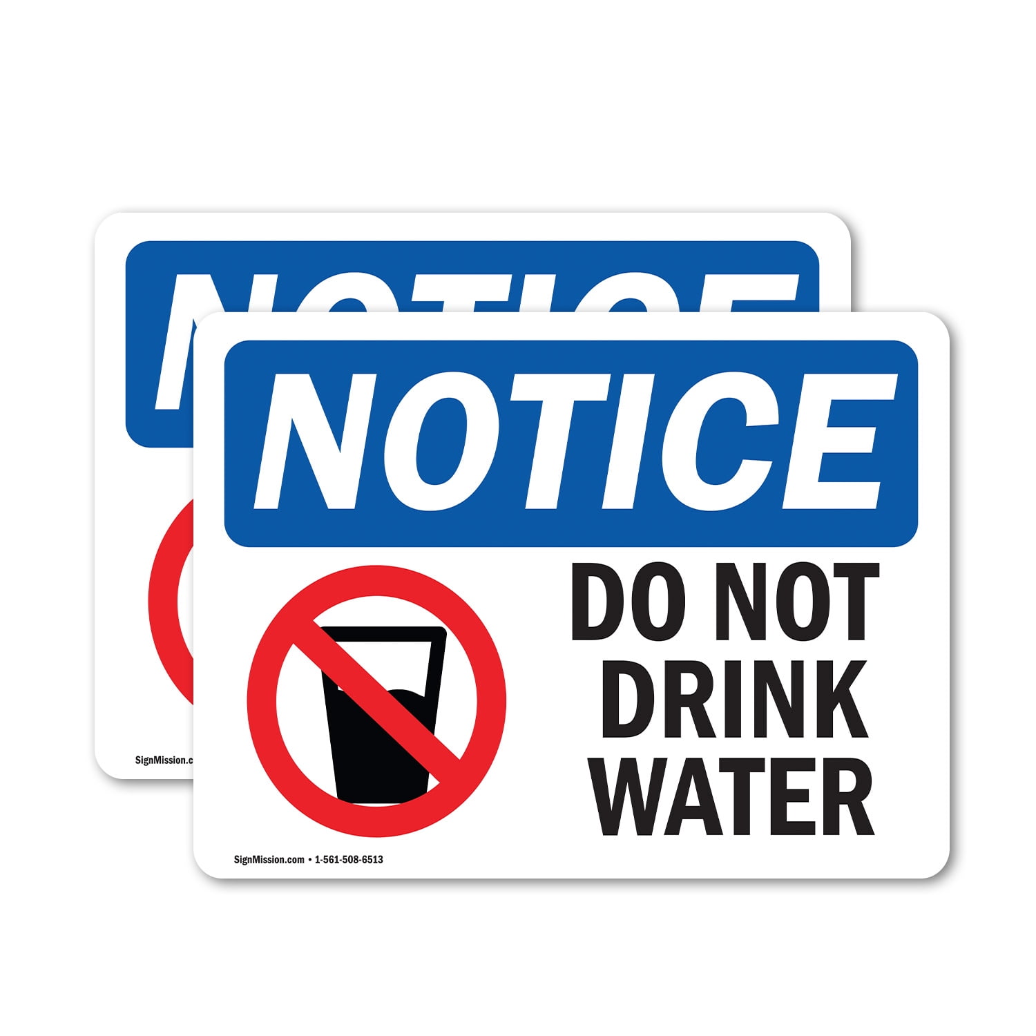 (2 Pack) Do Not Drink Water Sign - Walmart.com