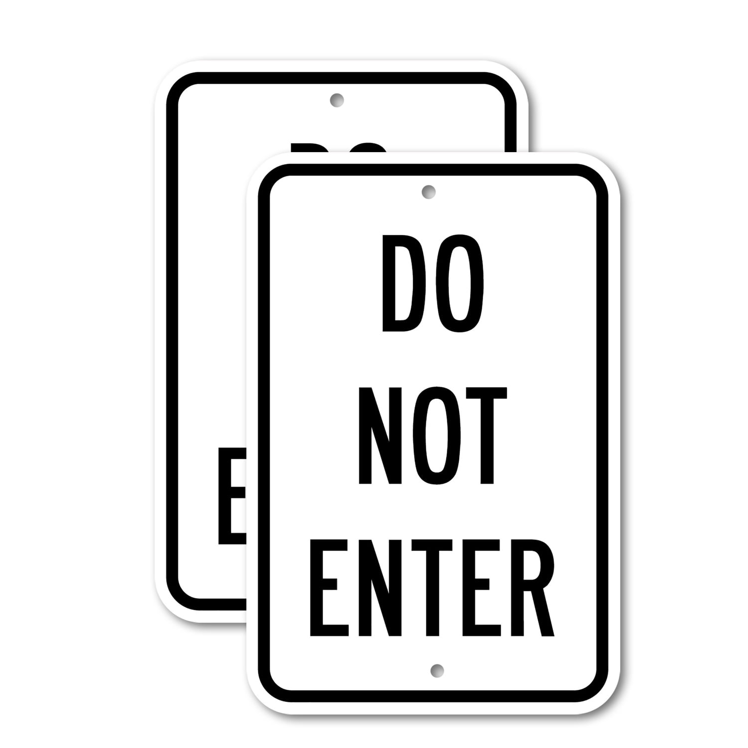 (2 Pack) Do Not Enter | 12" X 18" Heavy-Gauge Aluminum Sign | Rust Free Aluminum, Weather ...