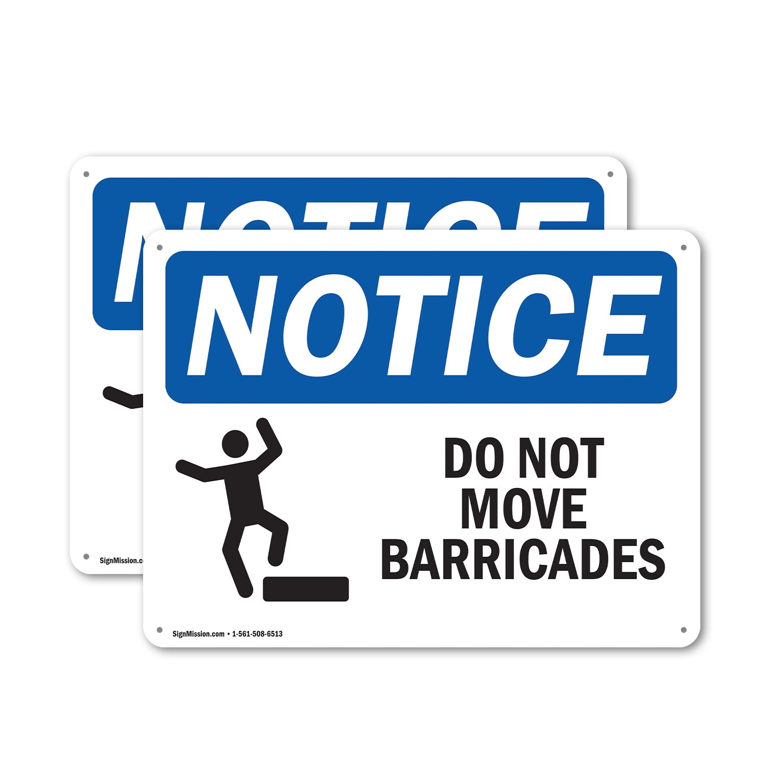 (2 Pack) Do Not Move Barricades OSHA Notice Sign 14 Inch X 10 Inch ...