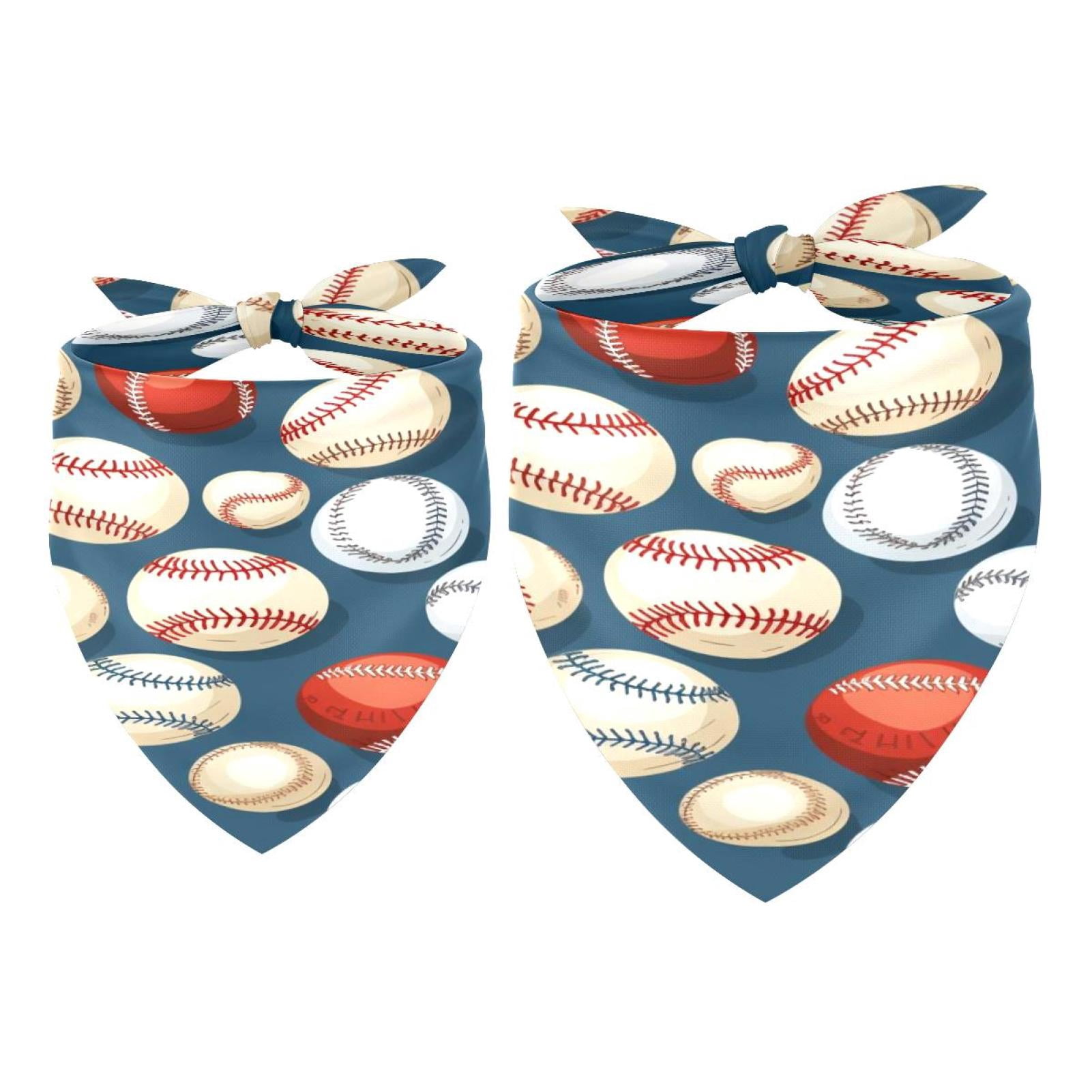 2 Pack Dog Bandana Baseball Girl Boy Pet Bibs Dog Scarf Kerchief ...