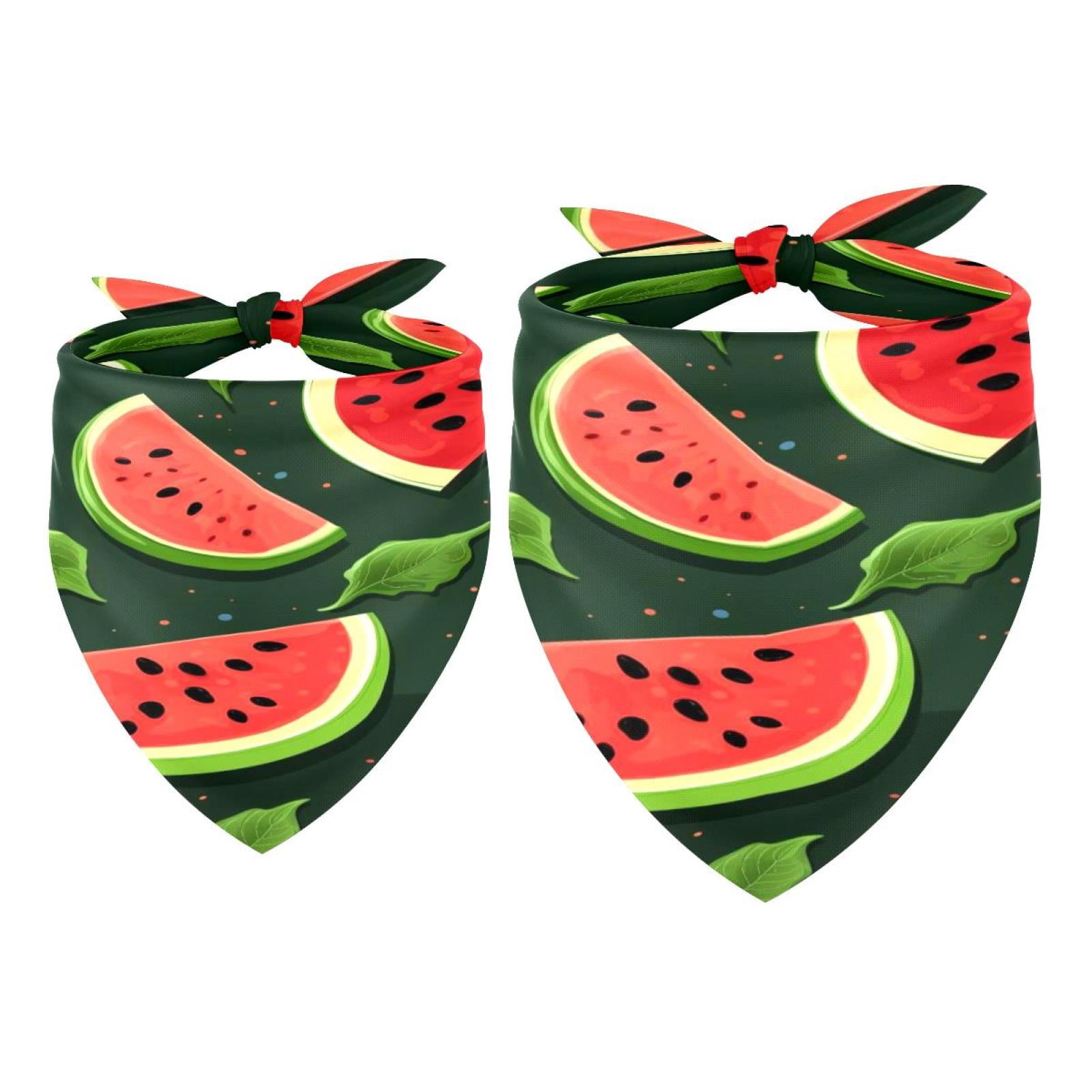 2 Pack Dog Bandana Summer Fruit Sweet Watermelon Girl Boy Pet Bibs Dog ...