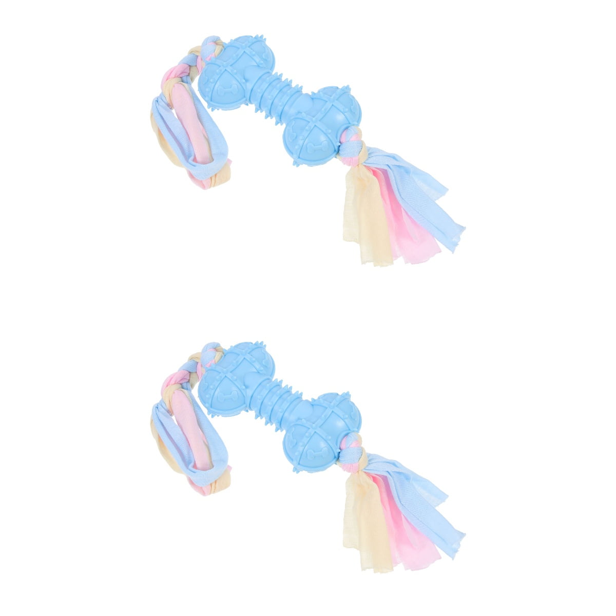 2 Pack Dog Bite Toy Small Toys Crinkle Tug Tooth Brush Toothbrush Blue ...