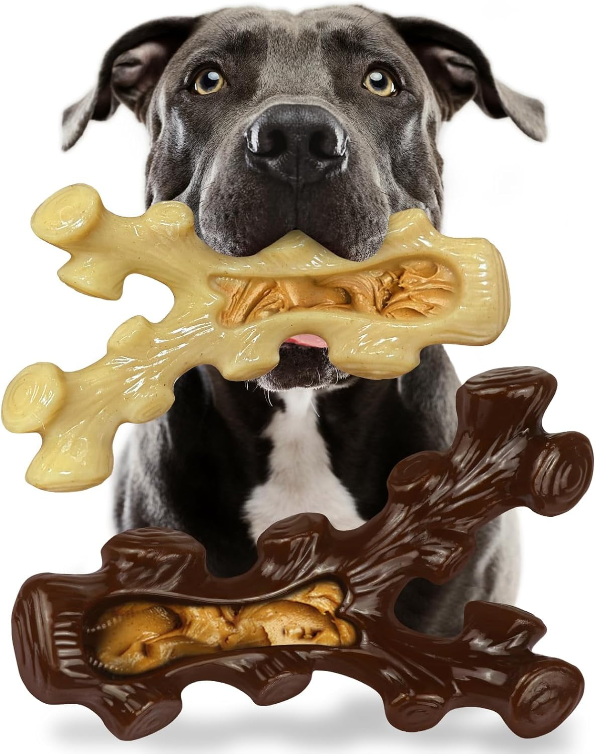 2 Pack Dog Chew Toys for Aggressive Chewers,Boredom and Stimulating ...