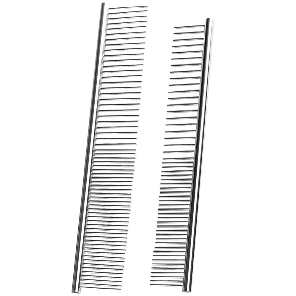 2 Pack Dog Combs Stainless Steel Combs for Grooming Long Haired Cats ...