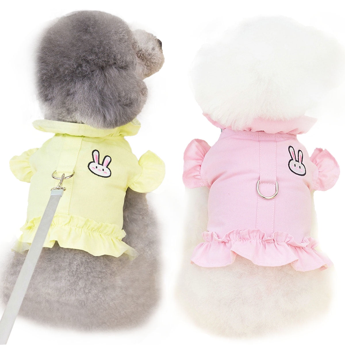 2 Pack Dog Dress Harness Vest, Puppy Harness Leash Set, Doggy Costume ...