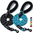 2 Pack Dog Leash, 4/5//6 FT Heavy Duty Nylon Rope Pet Leashes with ...