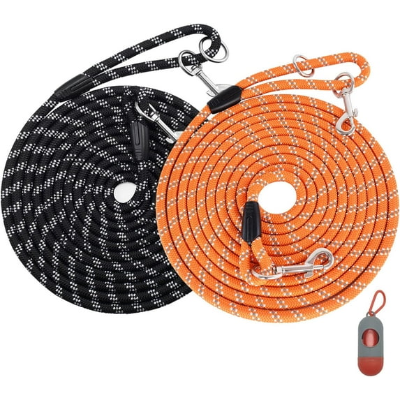 2 Pack Dog Leash for Dog Training 30FT Long, Dog Rope with Reflective ...