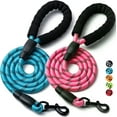 2 Pack Dog Leashes, 4/5/6 FT Heavy Duty Nylon Rope Pet Leashes with ...