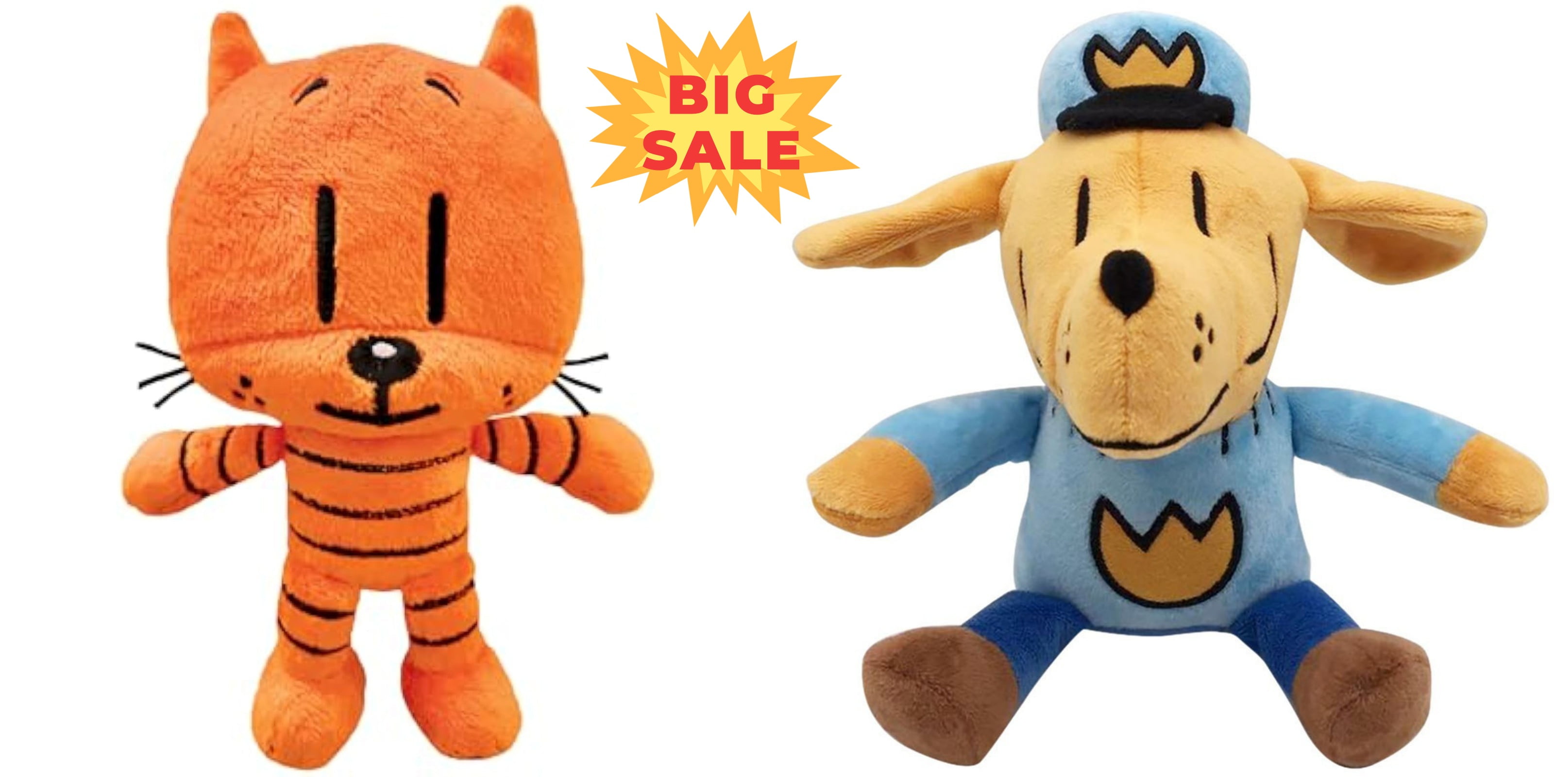 2 Pack Dog Man Plush Clearance! Dog Man Plush Toy and Li'L Petey Plush ...