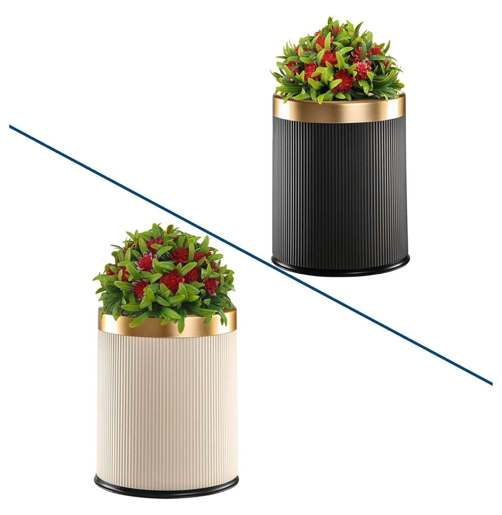 2 Pack - Dog Poop Trash Can Outside - 2.6 Gal Small Pet Waste Container ...