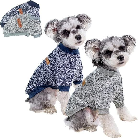GZhLonKiMa 2 Pack Dog Sweaters for Small Dogs - Puppy Medium Warm ...