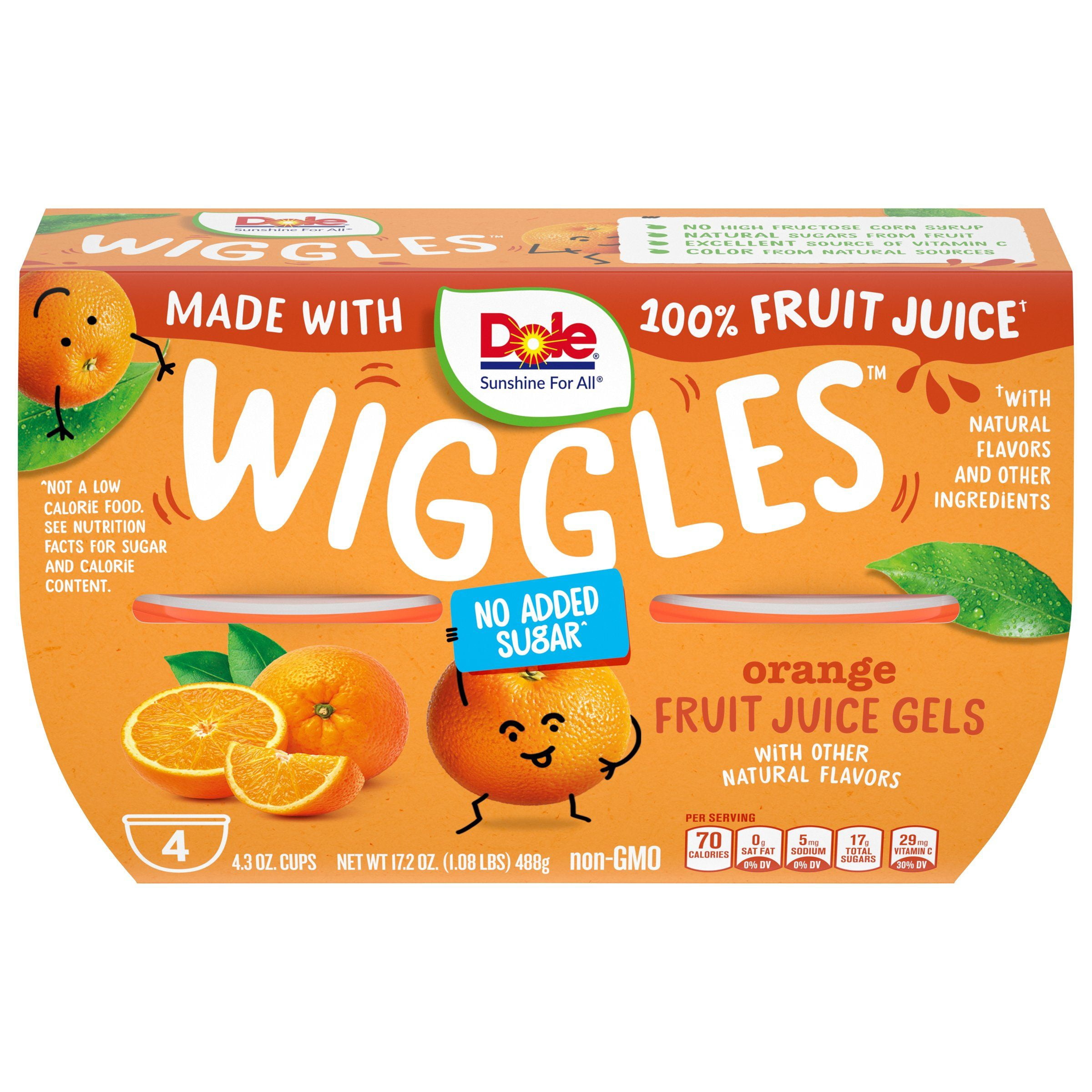 2 Pack - Dole Wiggles Orange Fruit Juice Gels - 4 ct Packaging may vary ...
