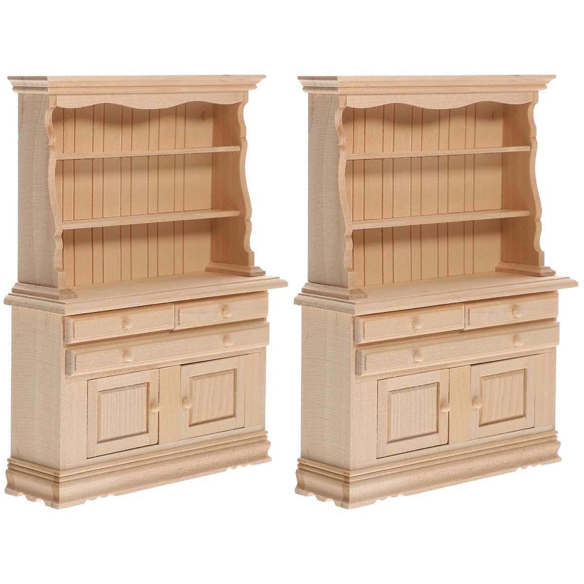 2 Pack Dollhouse Locker Mini Miniature Toys Bookcase Miniatures Shelf ...