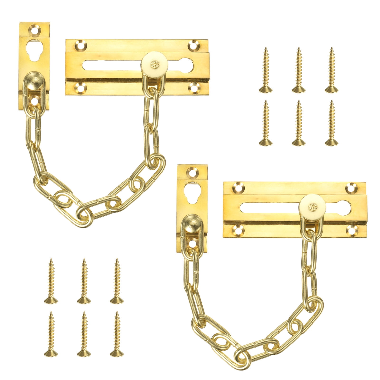 2 Pack Door Chain Lock, Security Chain Door Guard with Screw, Heavy ...
