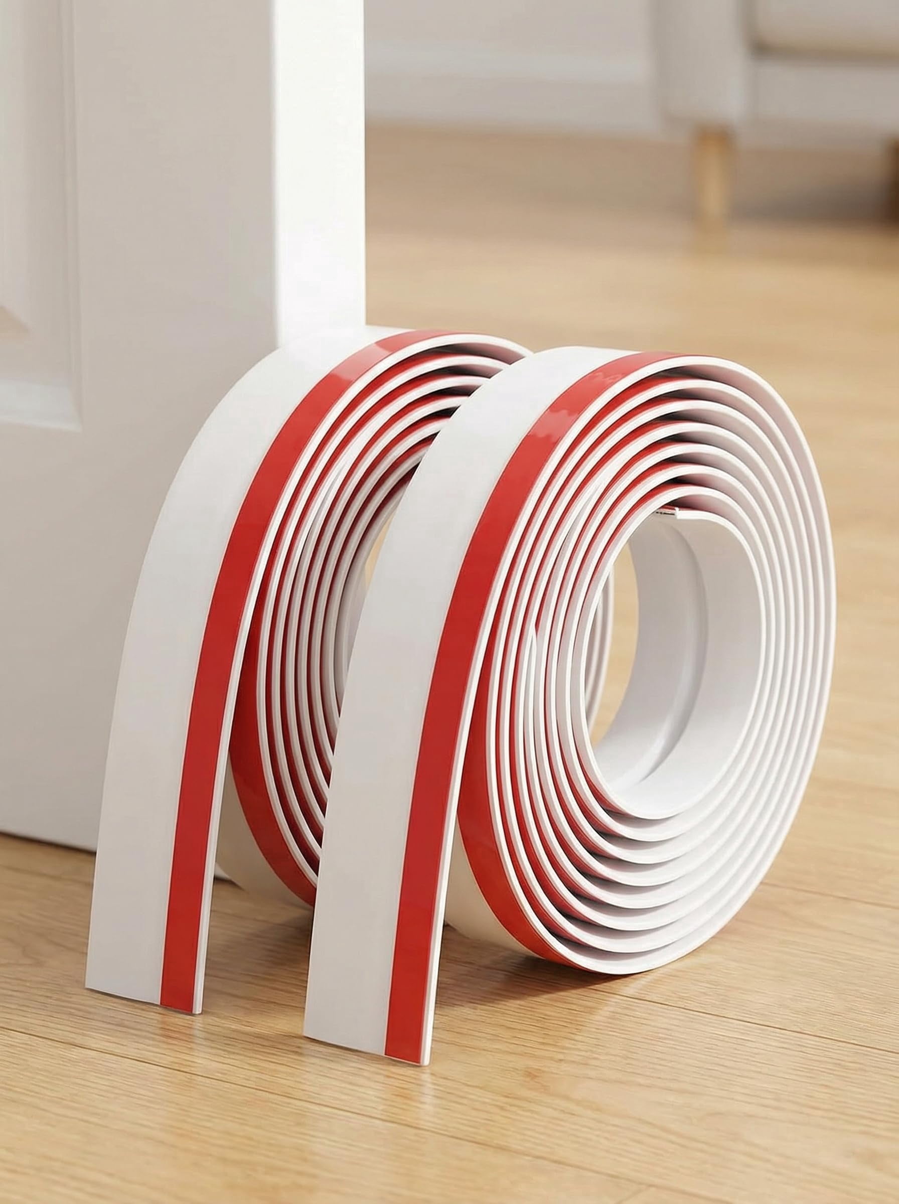 2-Pack Door Draft Stopper, 2" x 39" White Under Door Seal Strip for ...