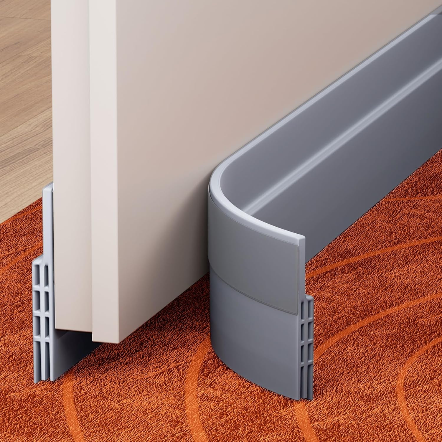 2 Pack Door Draft Stopper, Under Door Sweep for Exterior & Interior ...