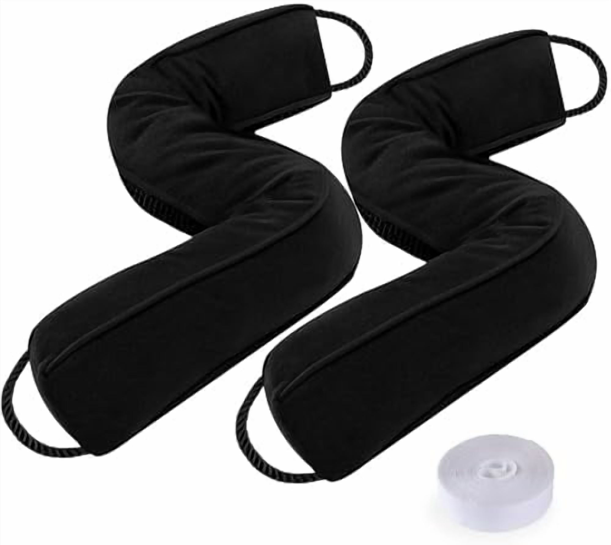 2 Pack Door Draft Stopper Filled with Glass Beads & Cotton, 24 Inches ...