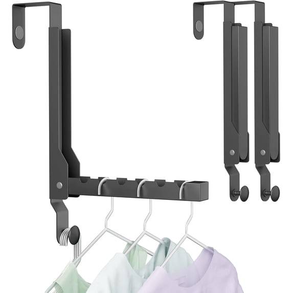 2 Pack Over The Door Hanger Folding Clothes Drying Rack, Folding ...