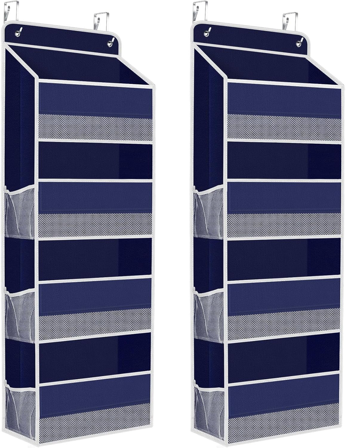 2 Pack Over The Door Organizer, Hanging Storage Organizer with Clear ...