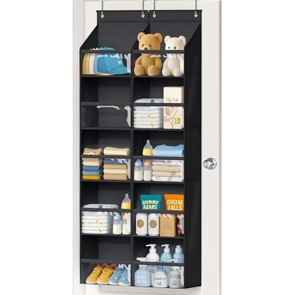 2 Pack Over the Door Organizer, Large Capacity Closet Door Hanging ...
