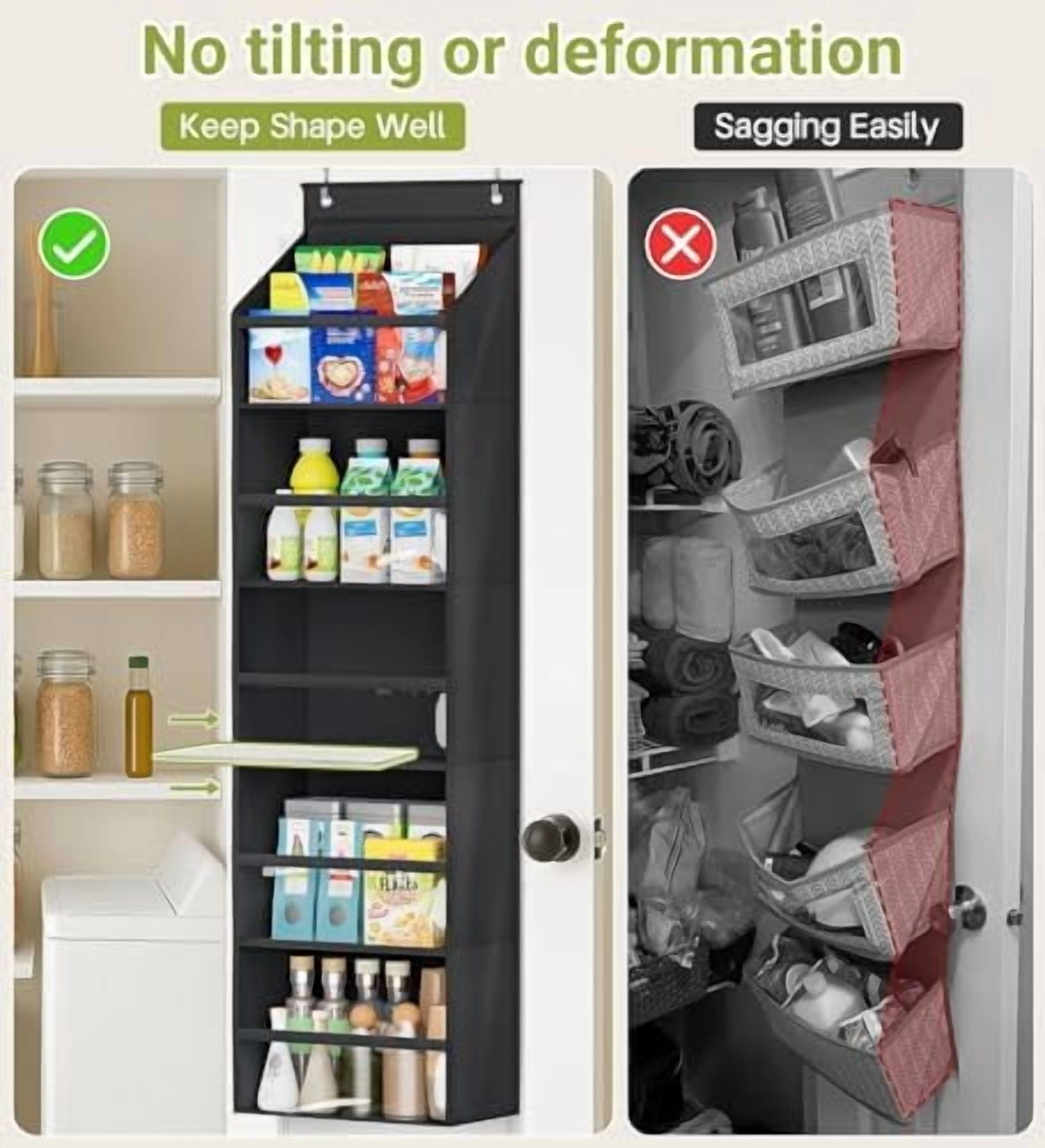 2 Pack Over the Door Organizer, Large Capacity Closet Door Hanging ...