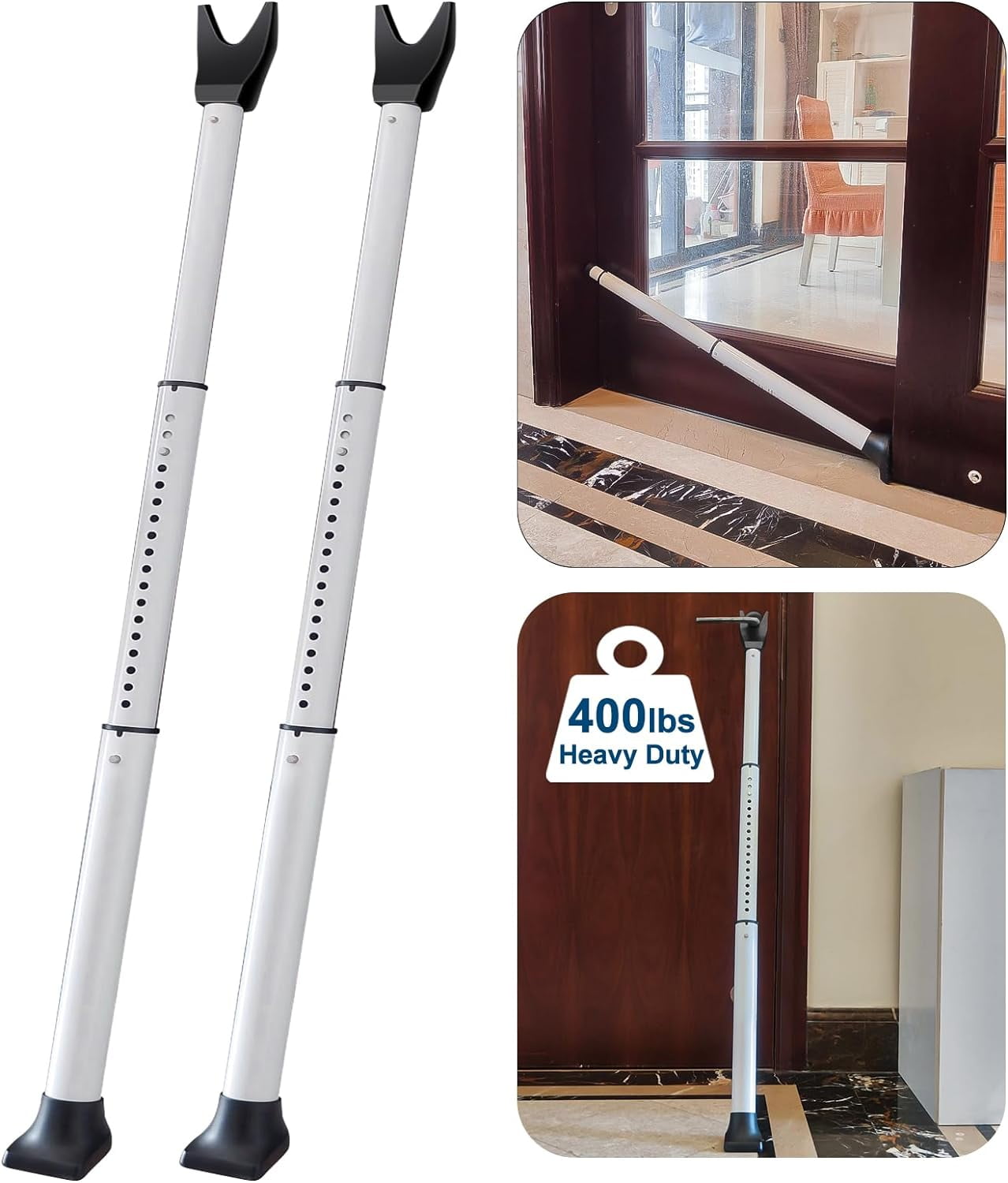 2 Pack Door Security Bar, Door Stoppers Security bar,Heavy Duty Door ...