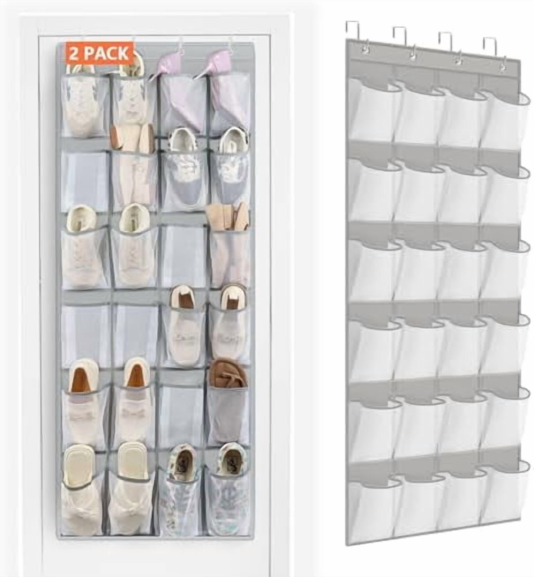 2 Pack Over the Door Shoe Organizer Hanging Shoe Organizer for Closet ...
