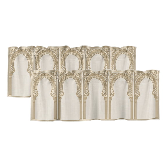 2 Pack Double Arches Valance for Window Vintage Classic Traditional ...