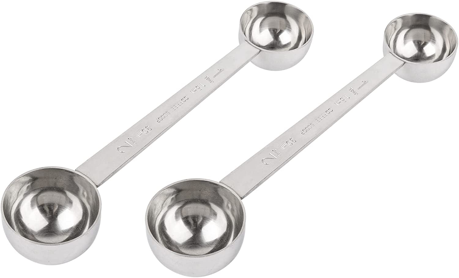 2 Pack Double Head Stainless Steel Coffee Spoon Measuring Tablespoon ...