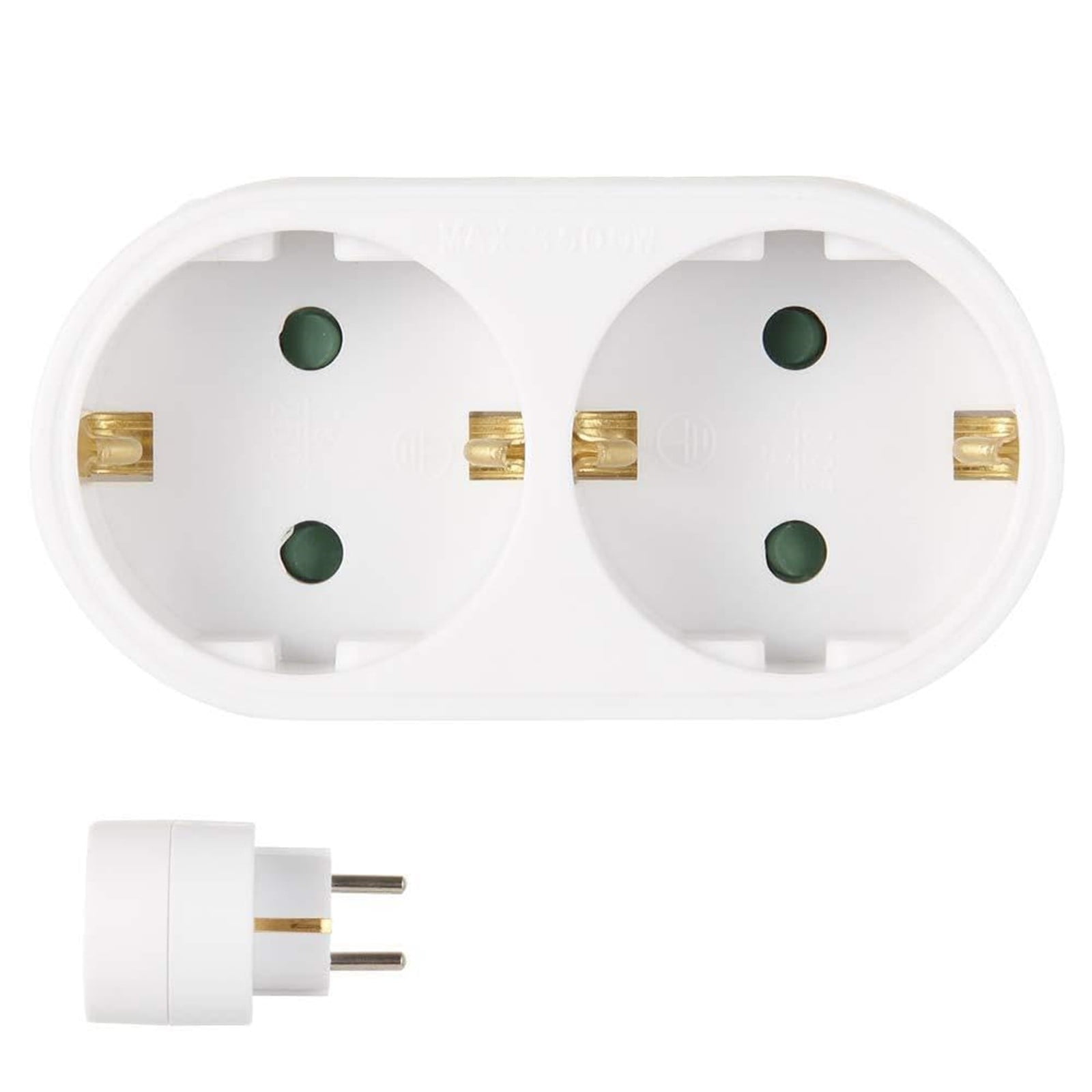 2 Pack Double Plug Socket Socket Adapter Socket Multi Purpose Plug For ...