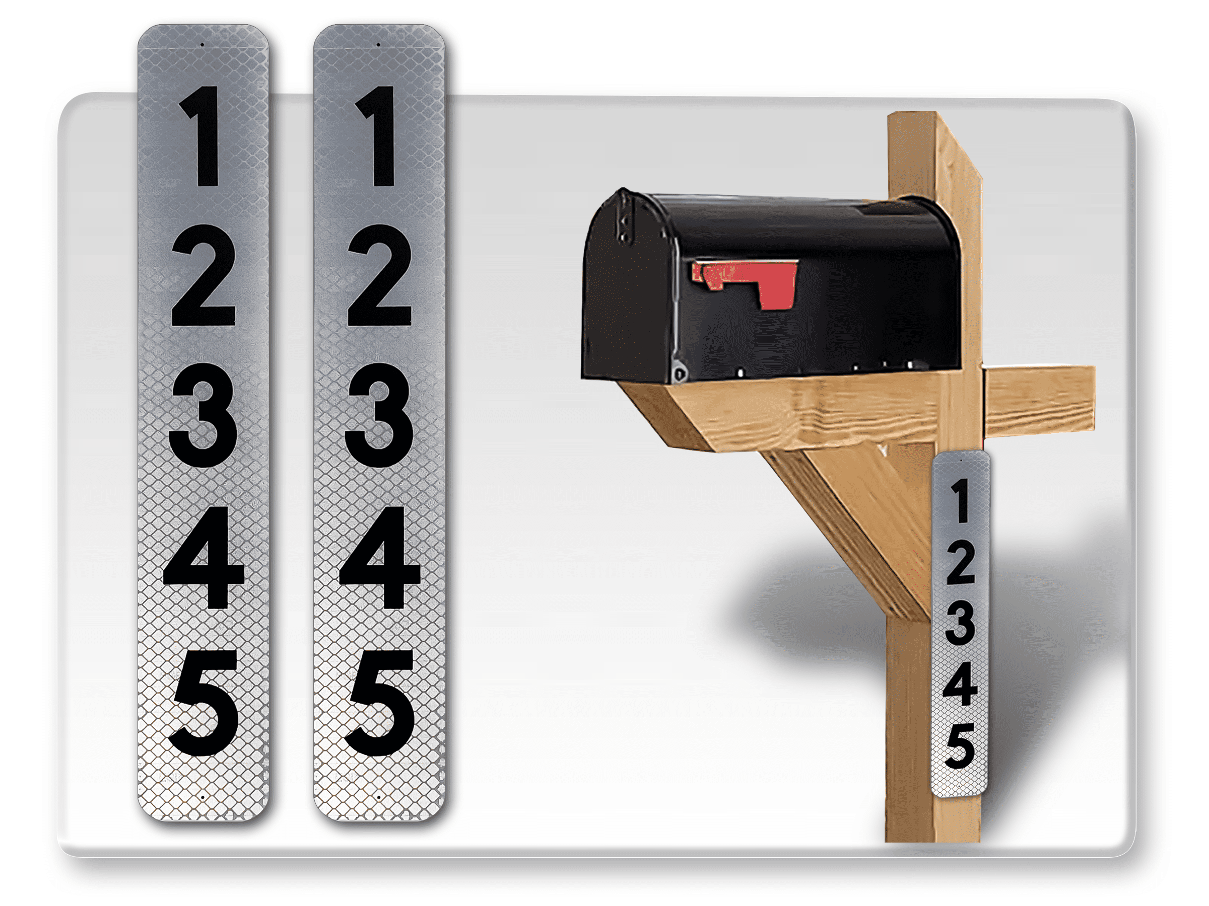 2 Pack Double Sided Address Numbers for House Signs, Customized ...