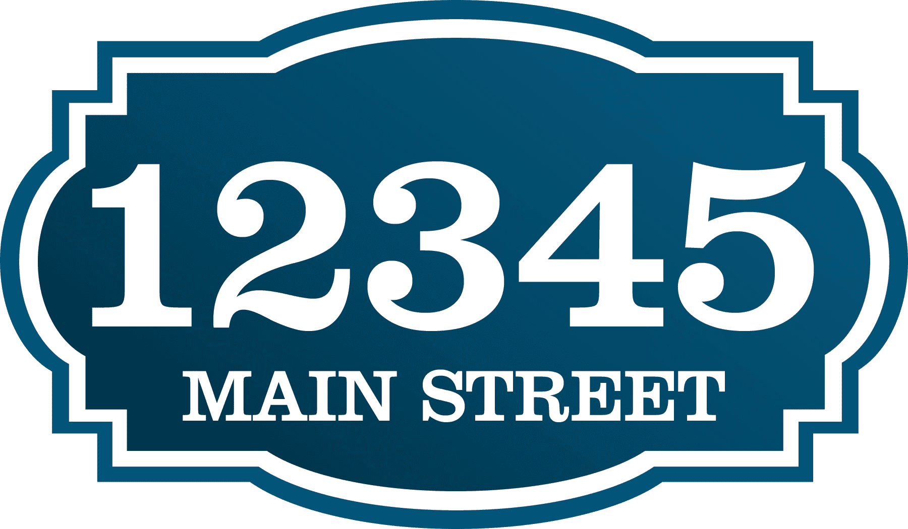 Curb-N-Sign® Horizontal House Address Decals, Victorian Fancy Super ...